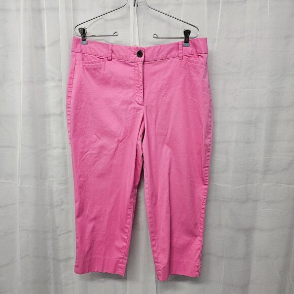 Talbots | Pants & Jumpsuits | Talbots Pink Perfect Crop Curvy Pants ...